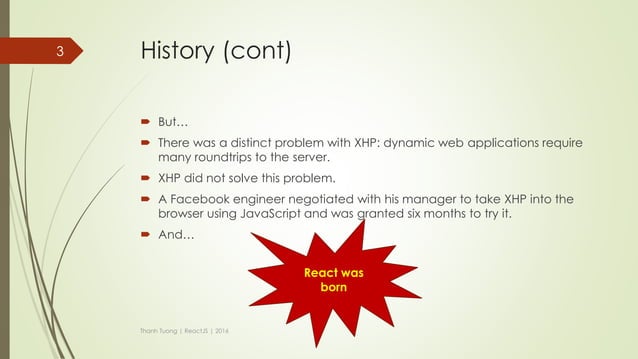 ReactJS presentation | PDF | Web Development | Internet