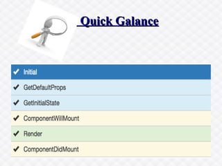 ReactJS Component Lifecycle hooks with examples | PPT