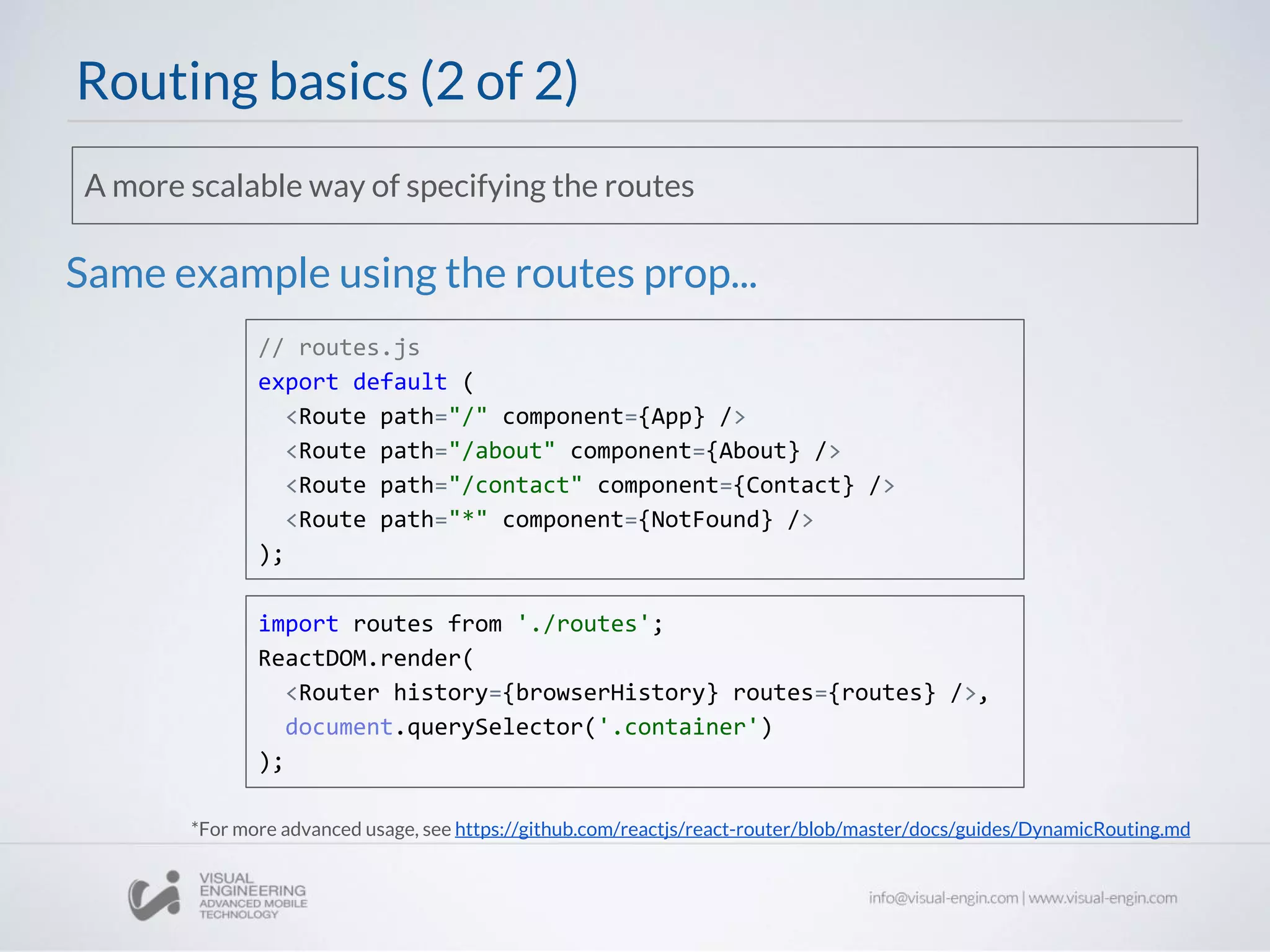 Workshop 21 React Router Pdf