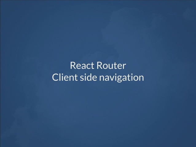 Workshop 21: React Router | PDF