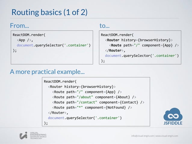 Workshop 21: React Router | PDF