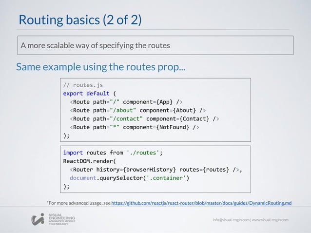 Workshop 21: React Router | PDF