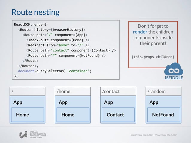 Workshop 21: React Router | PDF
