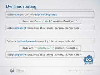 Workshop 21: React Router | PDF