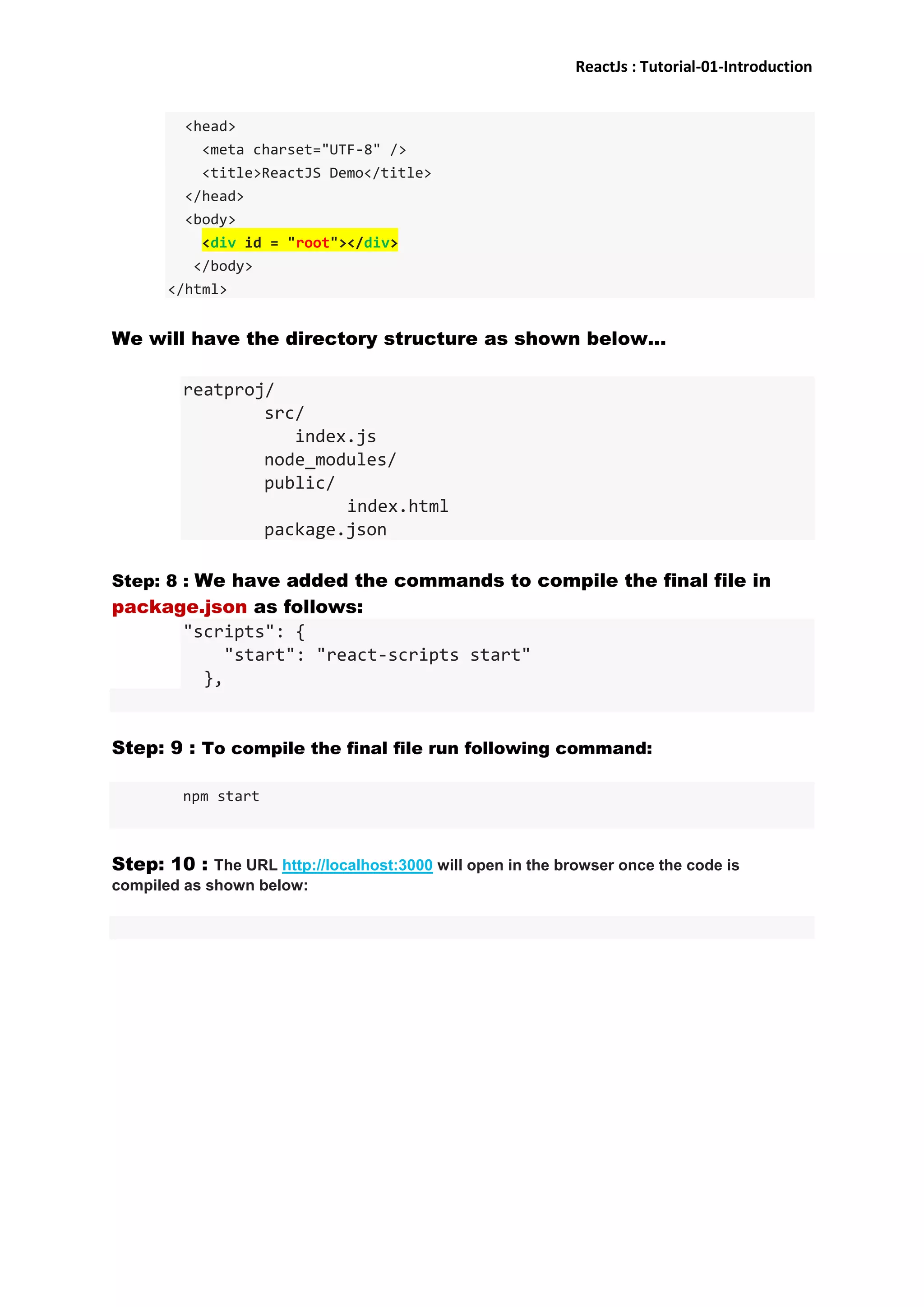 React js t1 - introduction | PDF | Web Development | Internet