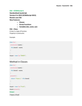 React js t3 - es6 | PDF