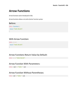 React js t3 - es6 | PDF