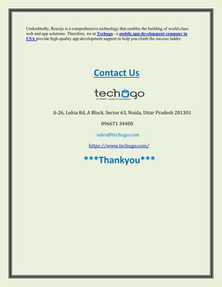 ReactJS-The Ultimate Weapon for Building High-Performing and Scalable ...
