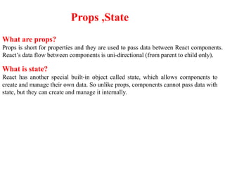 React JS CONCEPT AND DETAILED EXPLANATION | PPT