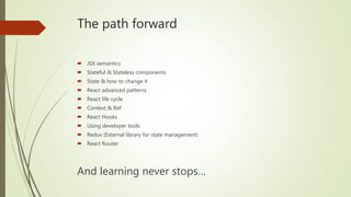 React js basics | PPT