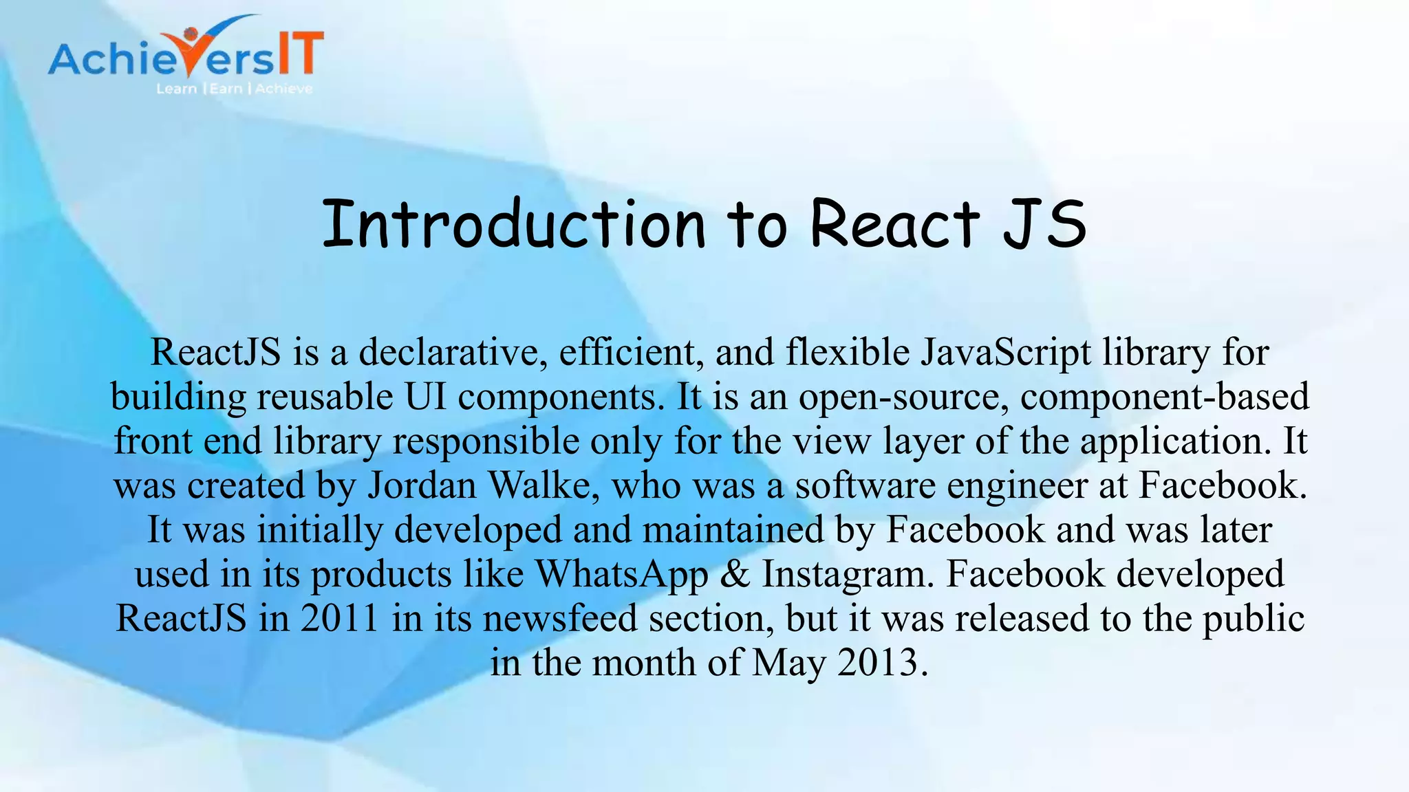 React Js Certification Training5pptx 