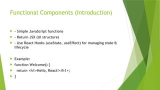ReactJS_Components_Presentation for freshers | PPTX
