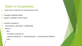 ReactJS_Components_Presentation for freshers | PPTX