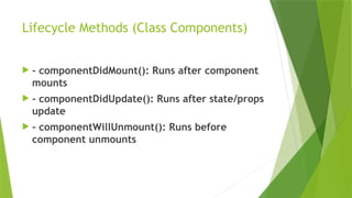ReactJS_Components_Presentation for freshers | PPTX