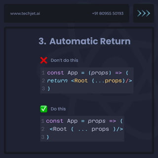 React js cheatsheet for website development | PDF