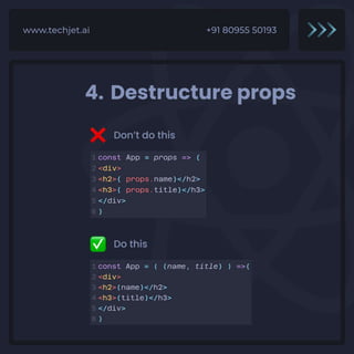 React js cheatsheet for website development | PDF