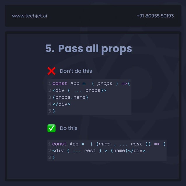 React js cheatsheet for website development | PDF