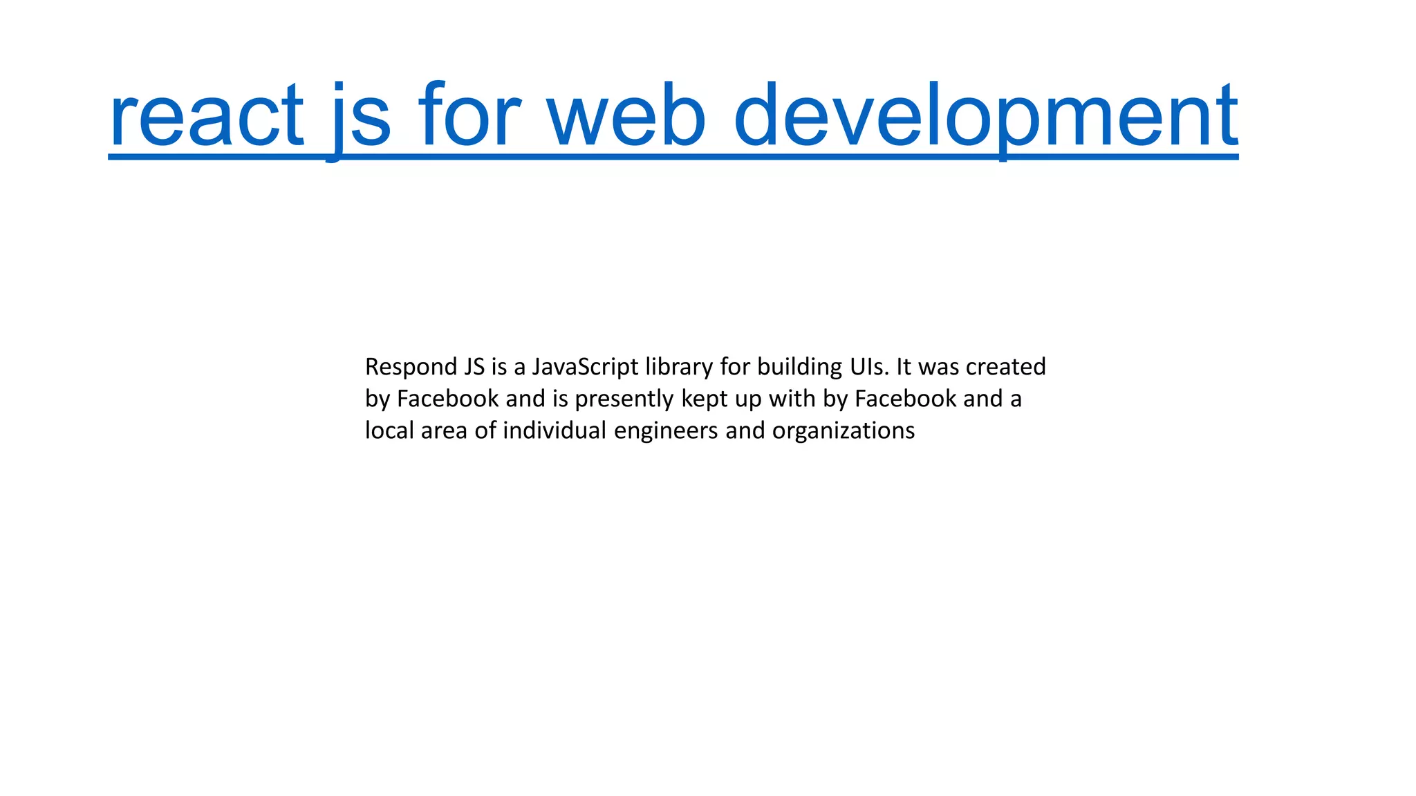 React Js For Web Developmentpdf