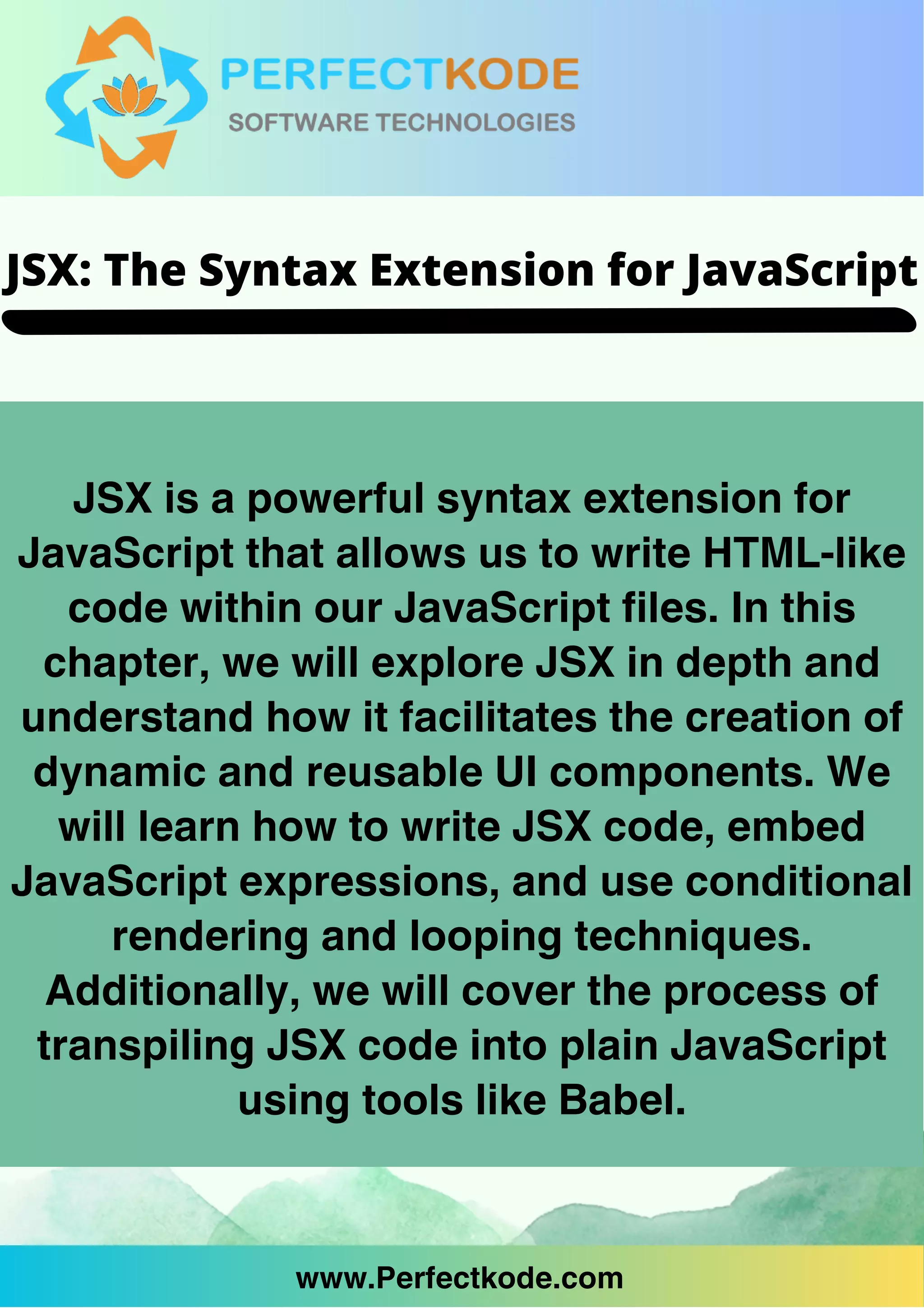 REACT JS FULL COURSE | PERFECTKODE | PDF