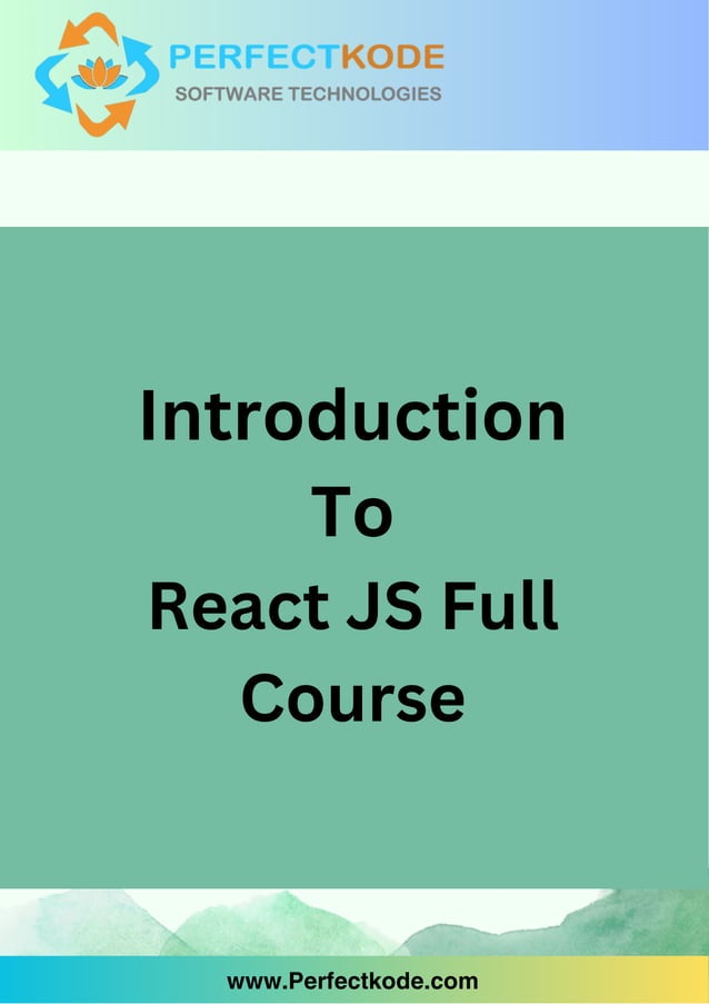 REACT JS FULL COURSE | PERFECTKODE | PDF
