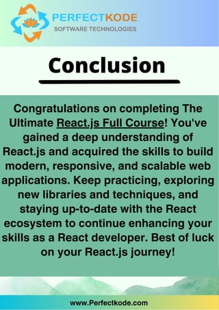 REACT JS FULL COURSE | PERFECTKODE | PDF