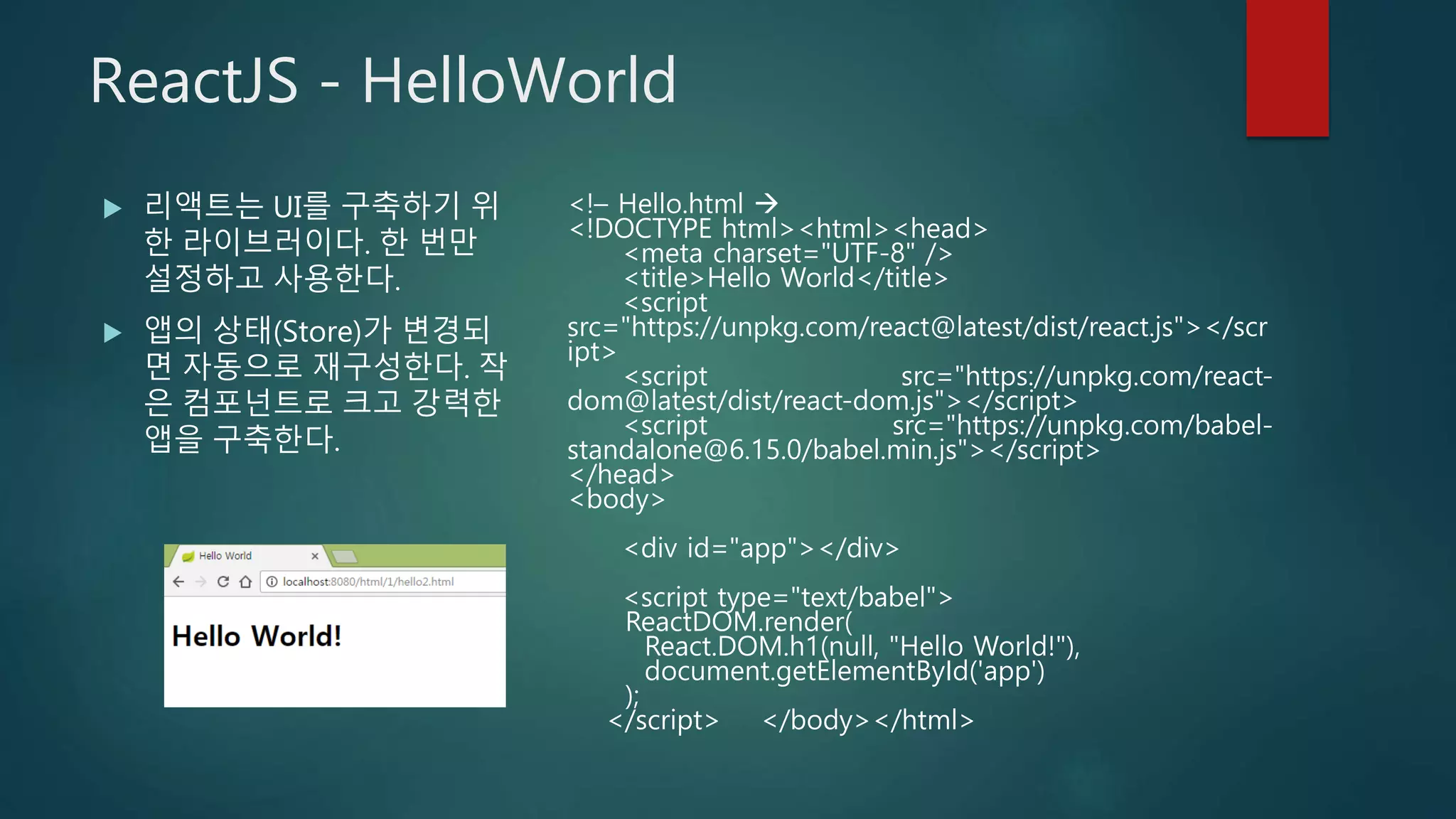 Reactjs Helloworld Ppt