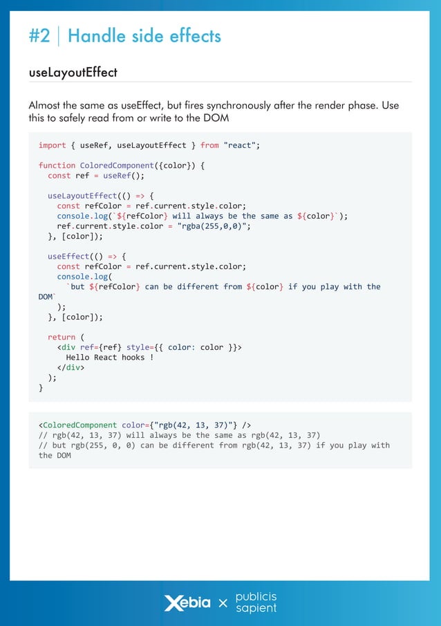 React JS Hooks Sheet .pdf | Web Development | Internet