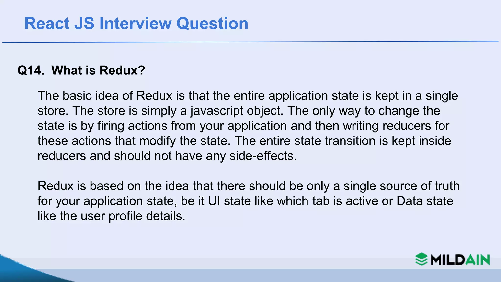 React Js Interview Question And Answer Ppt 