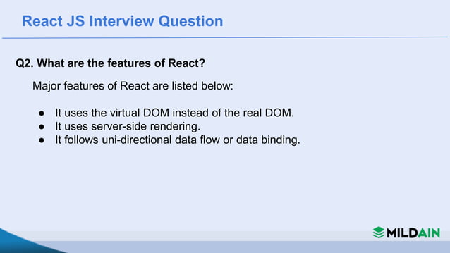React Js Interview Question And Answer Ppt