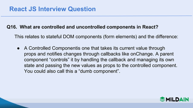 React JS Interview Question & Answer