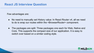 React JS Interview Question & Answer | PPT