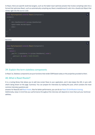 React JS Interview Questions PDF By ScholarHat | PDF