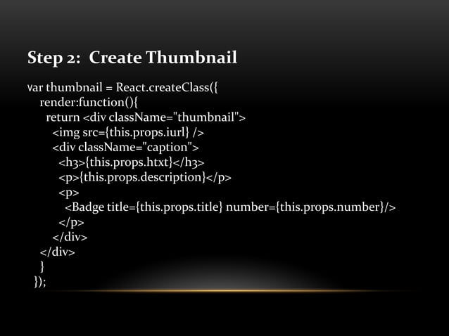 Tech Talk on ReactJS | PPT