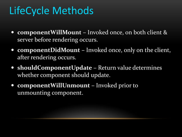 Tech Talk on ReactJS | PPT