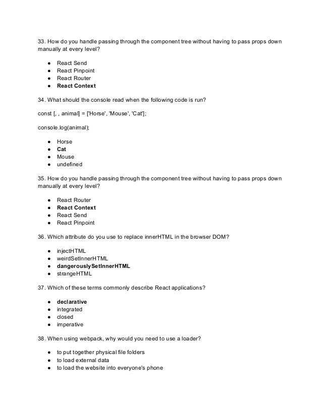 ReactJS Test Questions Answers.pdf