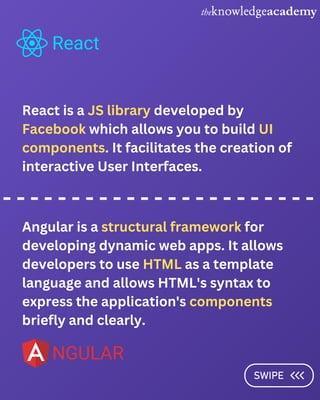 Discover the key differences between React and Angular to help you decide which framework suits ...