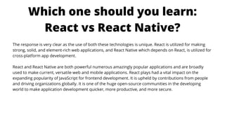 React JS vs React Native | PPTX
