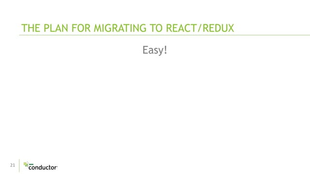Painless Migrations from Backbone to React/Redux | PPTX