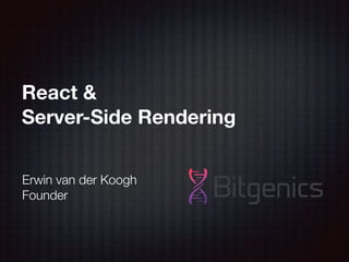Intro React Server-Side Rendering | PPT
