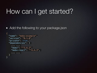 React and MobX: A Truly Reactive App | PPT