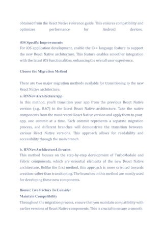 React Native’s New Architecture Decoded: How to Migrate & Benefits? | PDF