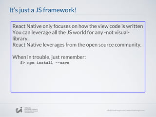 Workshop 24: React Native Introduction | PDF