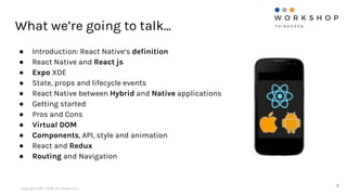 "React Native" by Vanessa Leo e Roberto Brogi | PPT