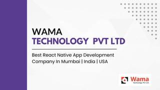 react native app development company in India | PPT