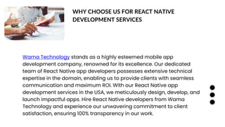 react native app development company in India | PPT