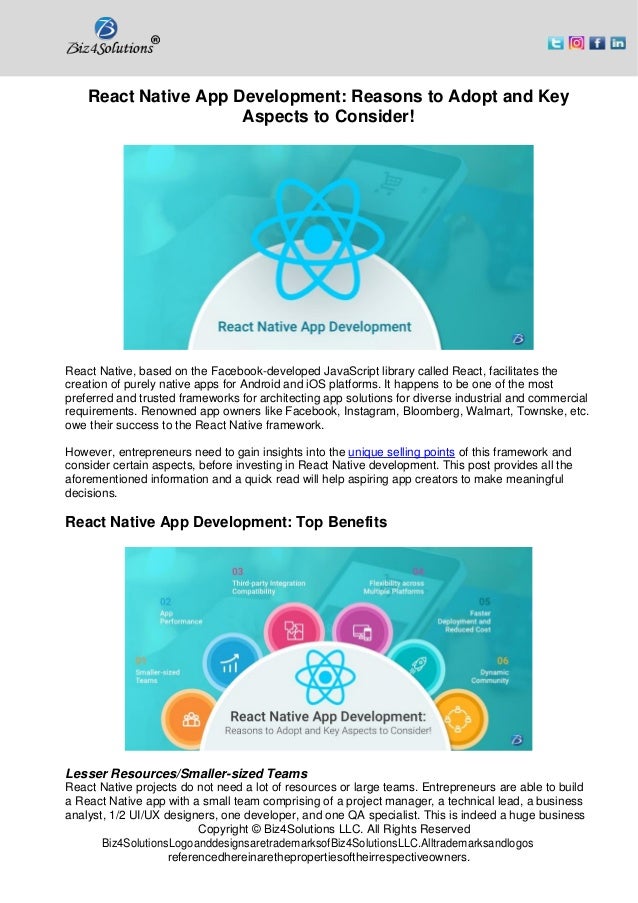 React native app development reasons to adopt and key aspects to consider | PDF | Web ...
