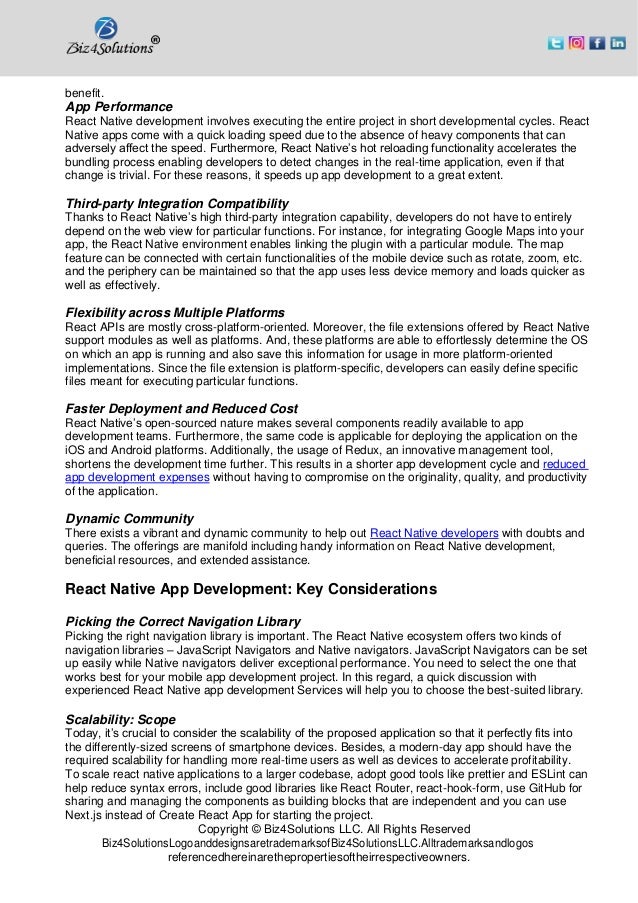 React native app development reasons to adopt and key aspects to ...
