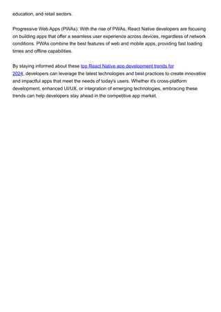 React Native App Development Trends 2024 | PDF