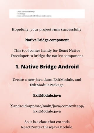 React native bridge for iOS and android | PDF