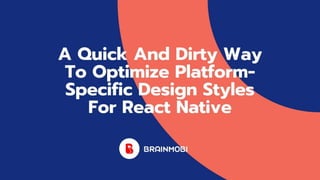 React native design guidelines | PPT